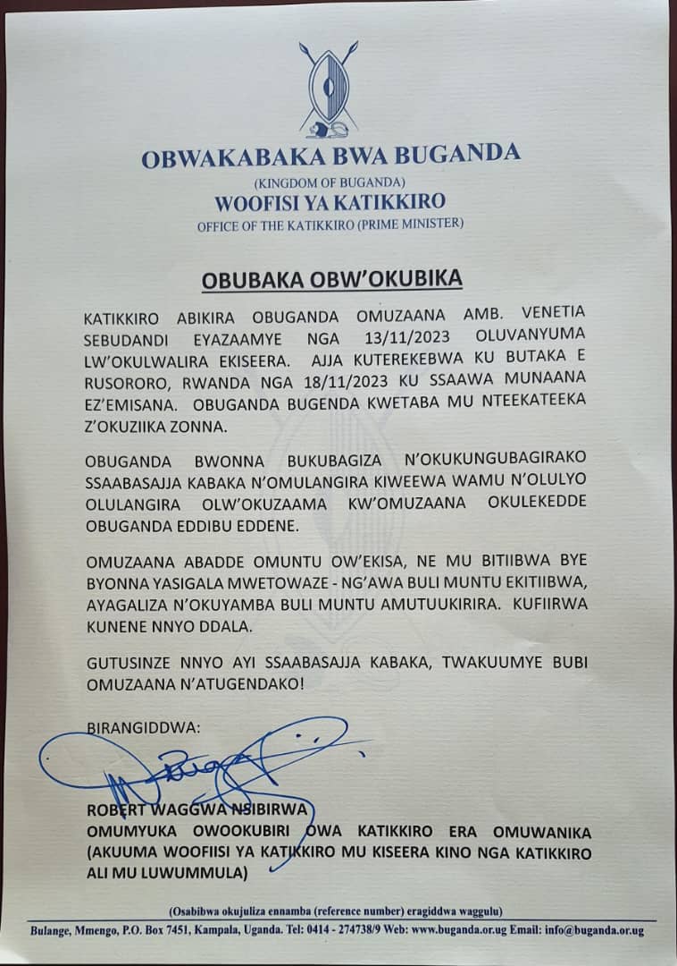 Buganda mourns Kabaka's wife after Daily Secrets story - Daily Secrets